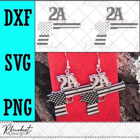 2a 2nd Amendment Laser Cutter Lightburn Dxf Svg And Png Etsy