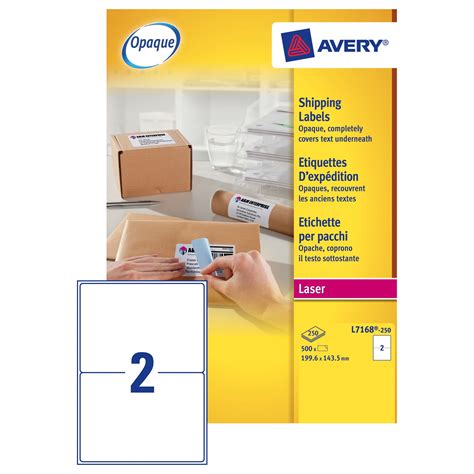 Avery Lsr Lbl Pk250 L7168 250 Medisave Uk