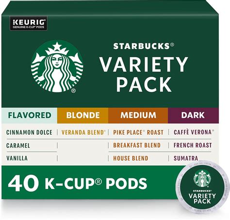 Starbucks K Cup Coffee Pods—starbucks Blonde Medium Dark
