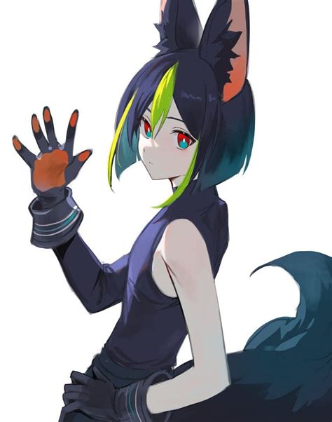 Tighnari 狐 お面 顔のスケッチ アニメのキャラクターデザイン