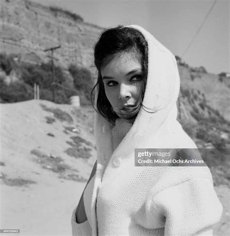 Actress Yvonne Craig Poses At The Beach In Los Angeles California