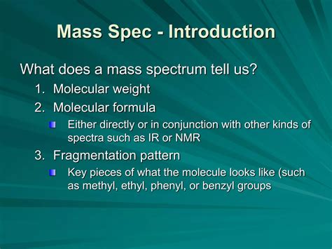 Mass Spectroscopy And Its Applications Ppt