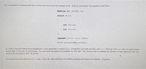 Solved You Are Given The Following Definition Of The Point Chegg