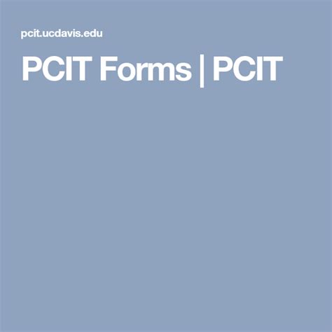 Pcit Forms Pcit Form Care