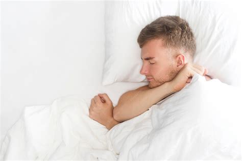 Premium Photo Happy Handsome Guy Young Man Is Sleeping Having Good