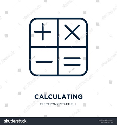 Calculating Symbol Icon Electronic Stuff Fill Stock Vector Royalty Free 2218643887 Shutterstock