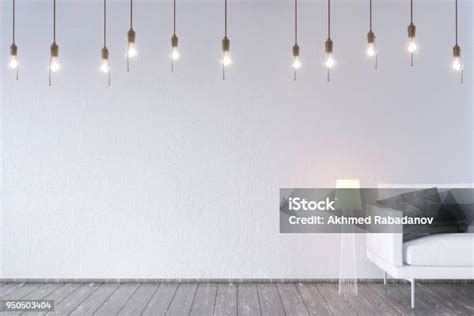 현대 인테리어 소파와 커피 테이블입니다 벽을 모의 합니다 3d 그림입니다 레트로 방 스칸디나비아 간단한 소파 공간 0명에 대한