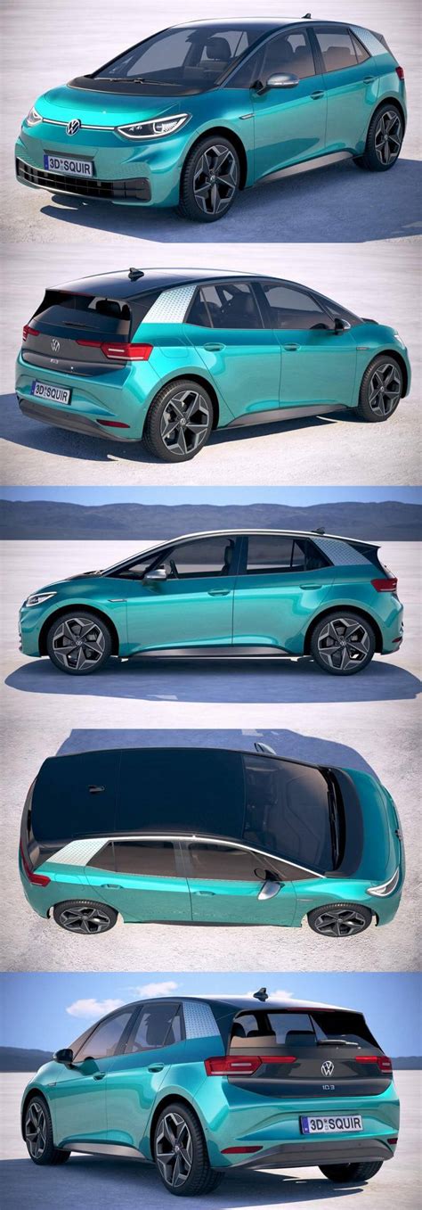 大众volkswagen Id3 First Edition 2020款汽车3d模型（objfbxmax） 云瑞设计