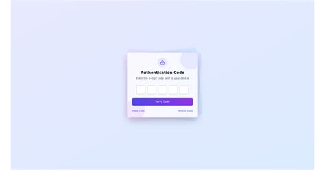 Authentication Code Entry Free Html Tailwind Component