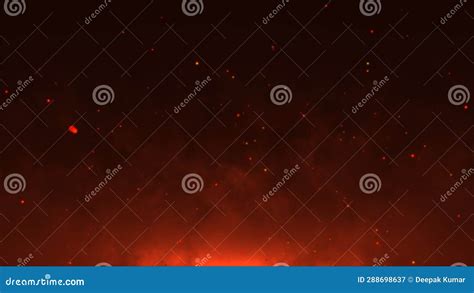 Fire Spark Particles Abstract Background Perfect Red Fire Particles Embers Sparks On Isolated