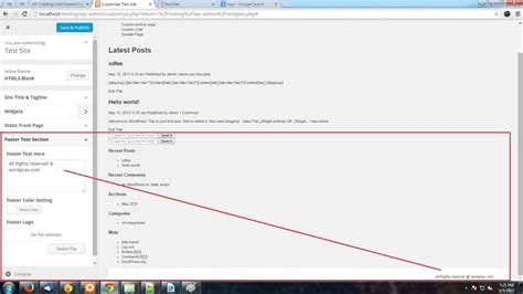 How To Create Custom Controls For The Wordpress Theme Customizer