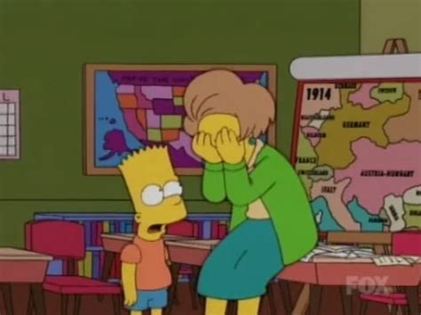 Bart Simpson Says Goodbye To His Teacher The Show Must Go On
