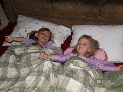 The Randalls Zach Lauren Ella Ann And Holden Ellas First Sleepover