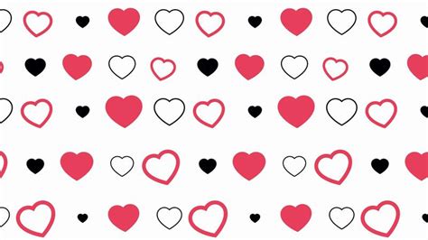 Valentine Day Background Love Hearts Icons Seamless Pattern Loop