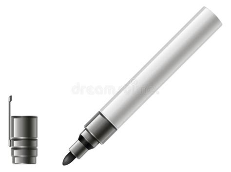 Permanent Marker Mockup Realistic Felt Tip Pen Stock Image Illustration Of Open Write 311207417