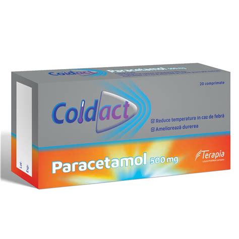 Paracetamol Coldact 500 Mg 20 Comprimate Terapia Sa Farmacia Tei