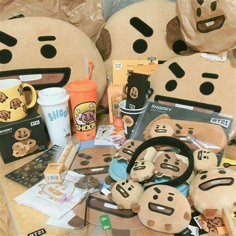 Shooky Bt21 Character Merch Set Бумажные сердца Фан арт Идеи подарков
