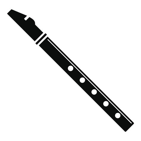 Classic Flute Icon Simple Style 14620222 Vector Art At Vecteezy