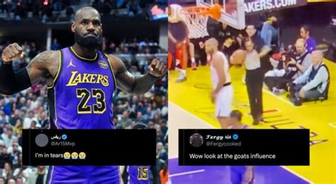 Fans React As Female Referee Hits Lebron James Bron Shrug