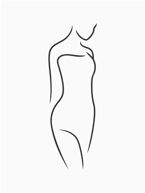 Premium Vector Minimal Feminine Female Body Line Art
