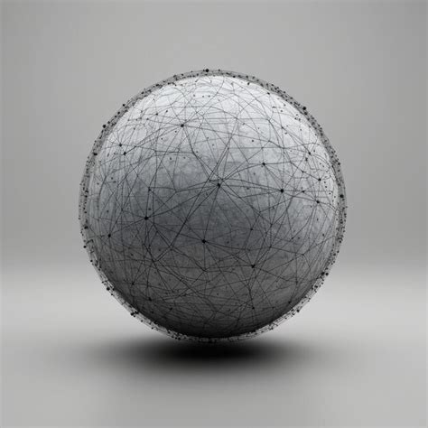 Premium Photo Abstract Sphere With Interconnected Lines