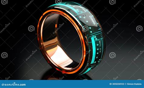 Smart Ring With Technologies Inside An Inteligent Ring Concept Stock Image Image Of