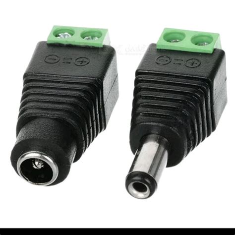 Jual Jack Sepasang Dc Male Female Set Connector Konektor Hijau For Cctv Dll Kota Depok Dr