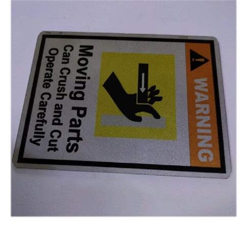 Rectangular White Base 230g Warning Sign Board Dimension 11 X 9