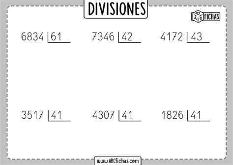 Ejercicios De Divisiones De Dos Cifras Pdf Estudiar