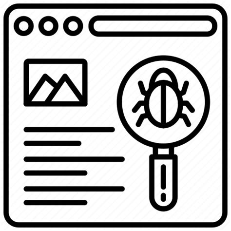 debugging fixing bug scanning cleaning virus icon download on