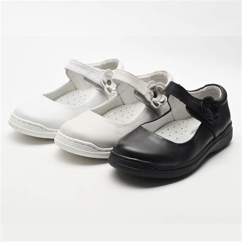 新品女童黑色皮鞋春秋公主鞋真皮大童胖脚软底单鞋白极英伦演出鞋虎窝淘