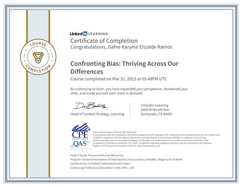 dafne karyme elizalde ramos on linkedin certificate of completion