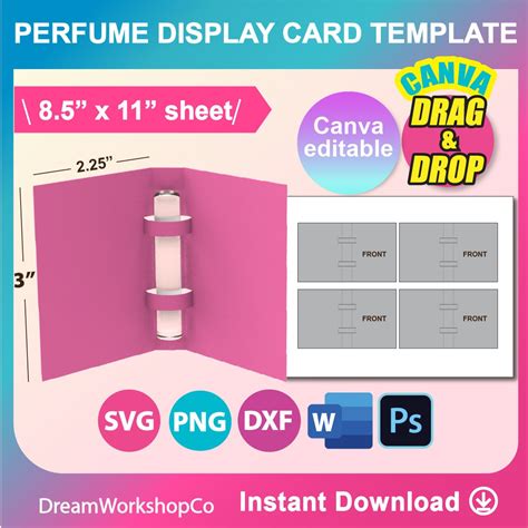 Perfume Sample Card Template Template Samples