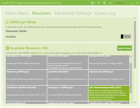 configure cleanbrowsing with simple dnscrypt windows dns content