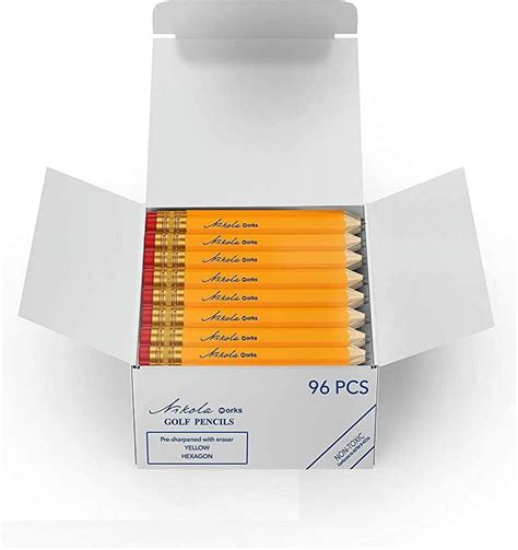 Assortit Mini Golf Pencils With Erasers 96 Count Compact Pre