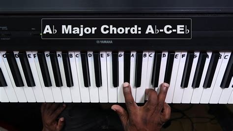 How To Play The A Flat Major Chord On Piano Piano Lesson For