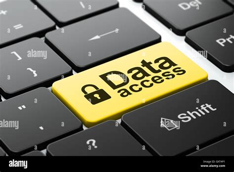Information Concept Closed Padlock And Data Access On Computer