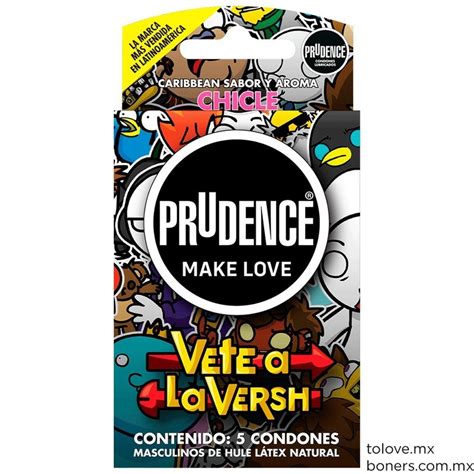 Condones Lubricados Chicle Prudence Vete A La Versh Chicle 5 Piezas