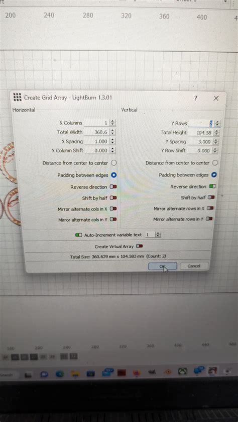 Grid Array Problem With Fill Settings LightBurn Software Questions OFFICIAL LightBurn