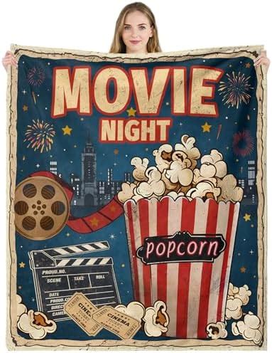 Movie Night Ts Throw Blanket Soft Cozy And Warm Couch