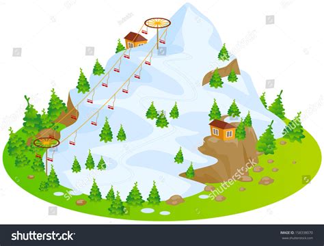 Cartoon Map Of Moutain