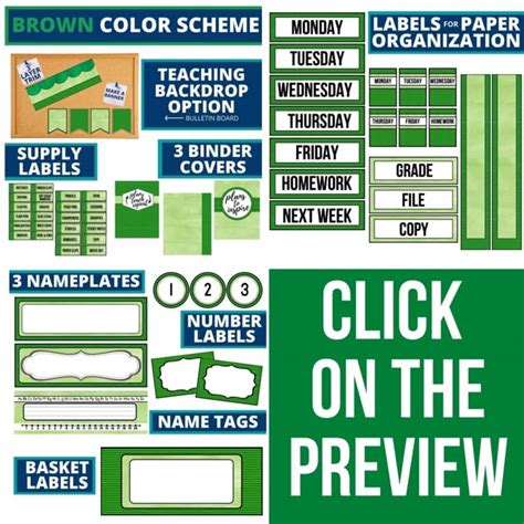 Green Theme Classroom Decor By Clutter Free Classroom Tpt