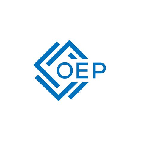 Oep Letter Logo Design On White Background Oep Creative Circle Letter