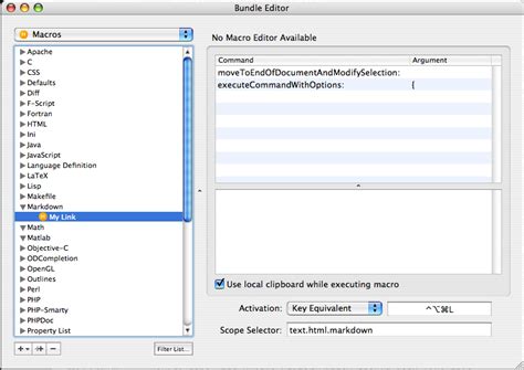 textmate and links again all this