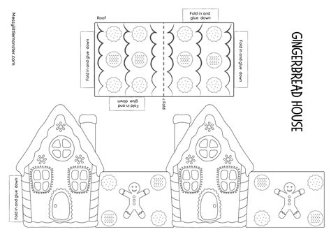 Gingerbread House Craft Printable Printable Free Templates