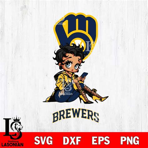 Milwaukee Brewers Style Black Fan Girl Betty Boop Lasoniansvg