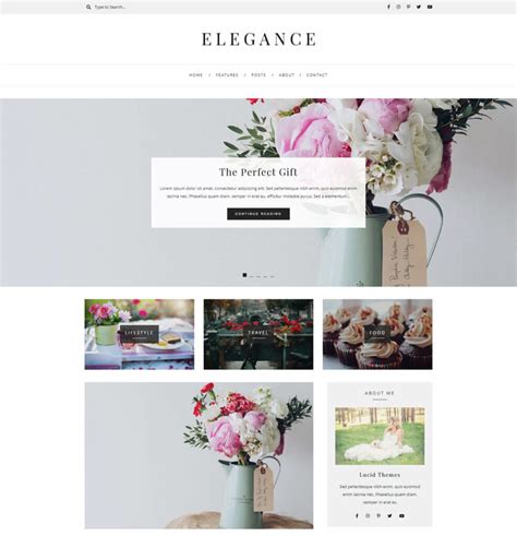 Elegance Wordpress Blog Theme Lucid Themes