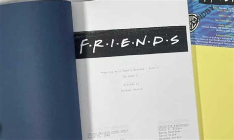 Fans Can Now Buy The Original Friends Script That Was Found In A Bin 26