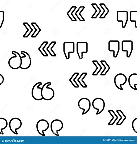 Quotation Marks Inverted Commas Vector Seamless Pattern Stock Vector