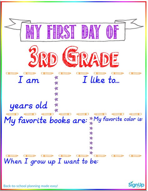 The Must Have Back To School Printable For The First Day Of School
